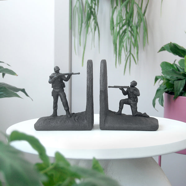 Soldier Bookends - Black – White Moose Wholesale